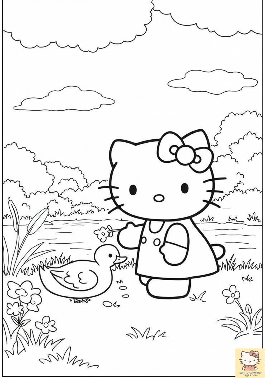 Hello Kitty Coloring Pages - sanrio-coloring-pages.com