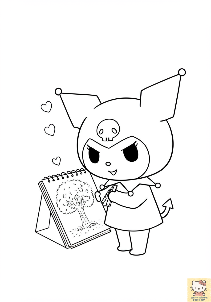 Kuromi Coloring Pages - sanrio-coloring-pages.com