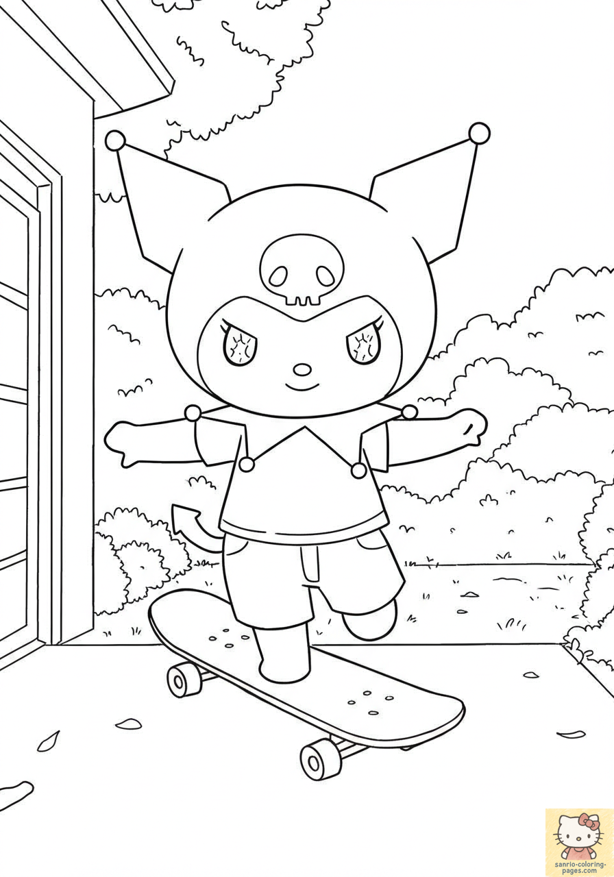 Kuromi Coloring Pages - sanrio-coloring-pages.com