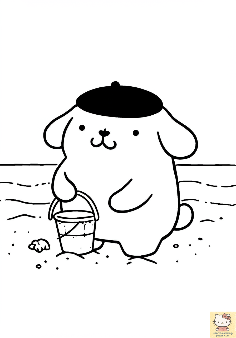 Pompompurin Coloring Pages - sanrio-coloring-pages.com