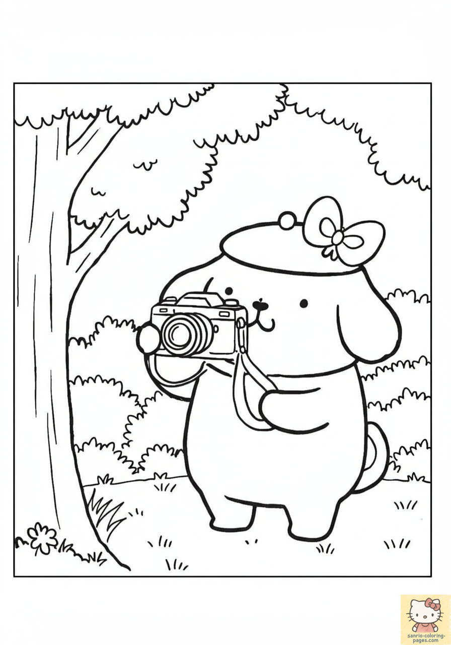 Pompompurin Coloring Pages - sanrio-coloring-pages.com