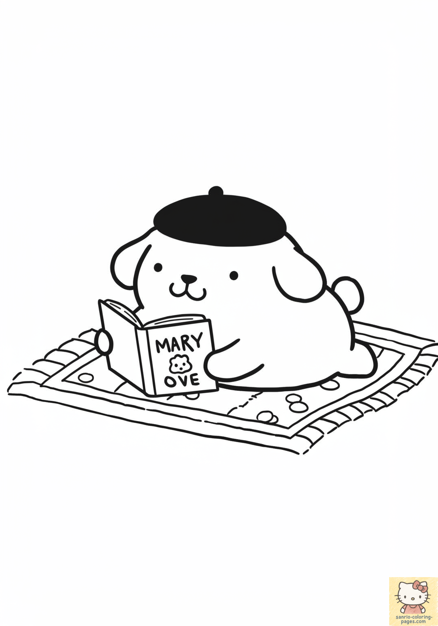 Pompompurin Coloring Pages - sanrio-coloring-pages.com